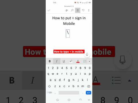 how to type division sign in mobile #onlinesolutionswithnaeem