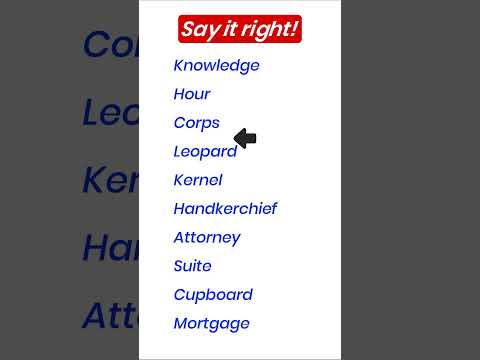 Can You Pronounce These Tricky Words Correctly?
