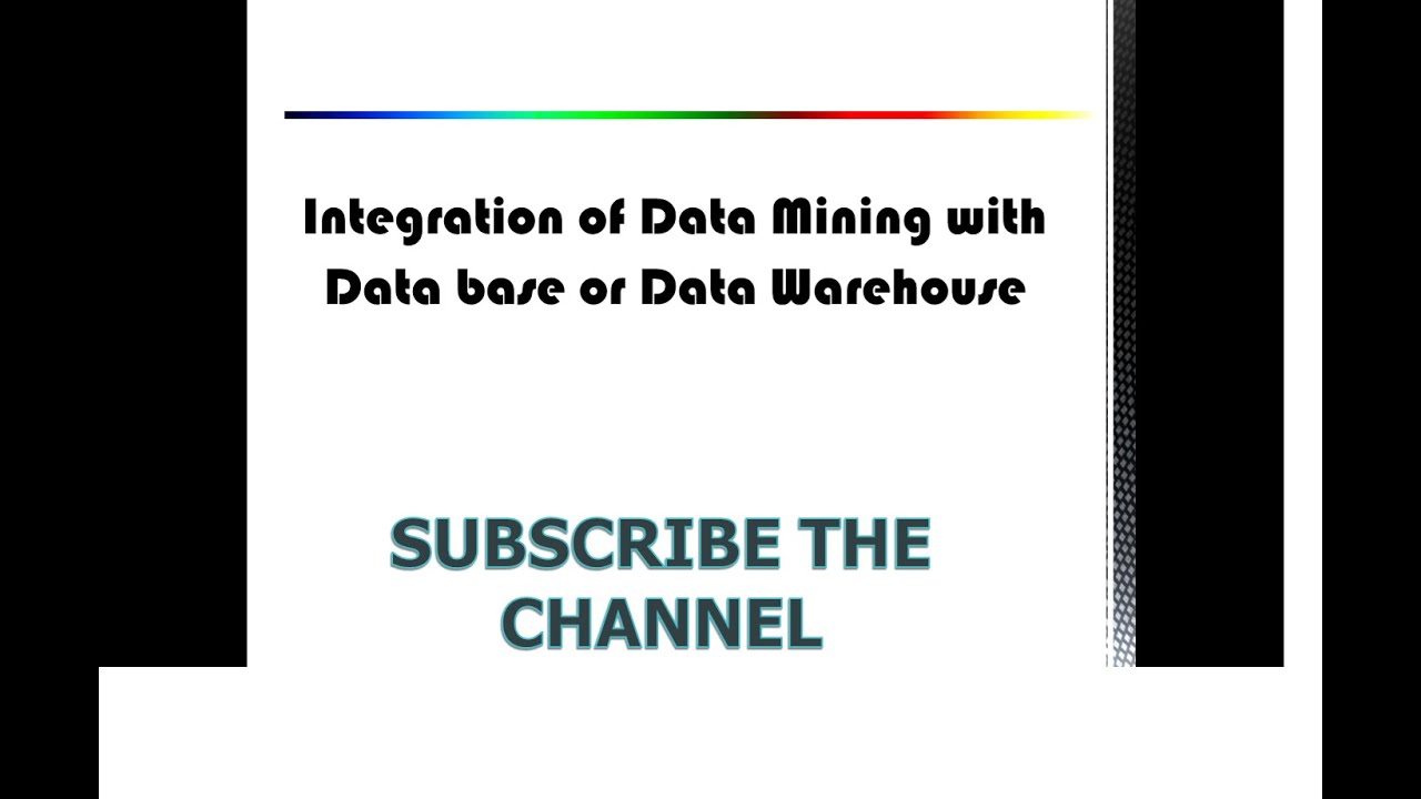 Integration of Data Mining with Data base or Data Warehouse