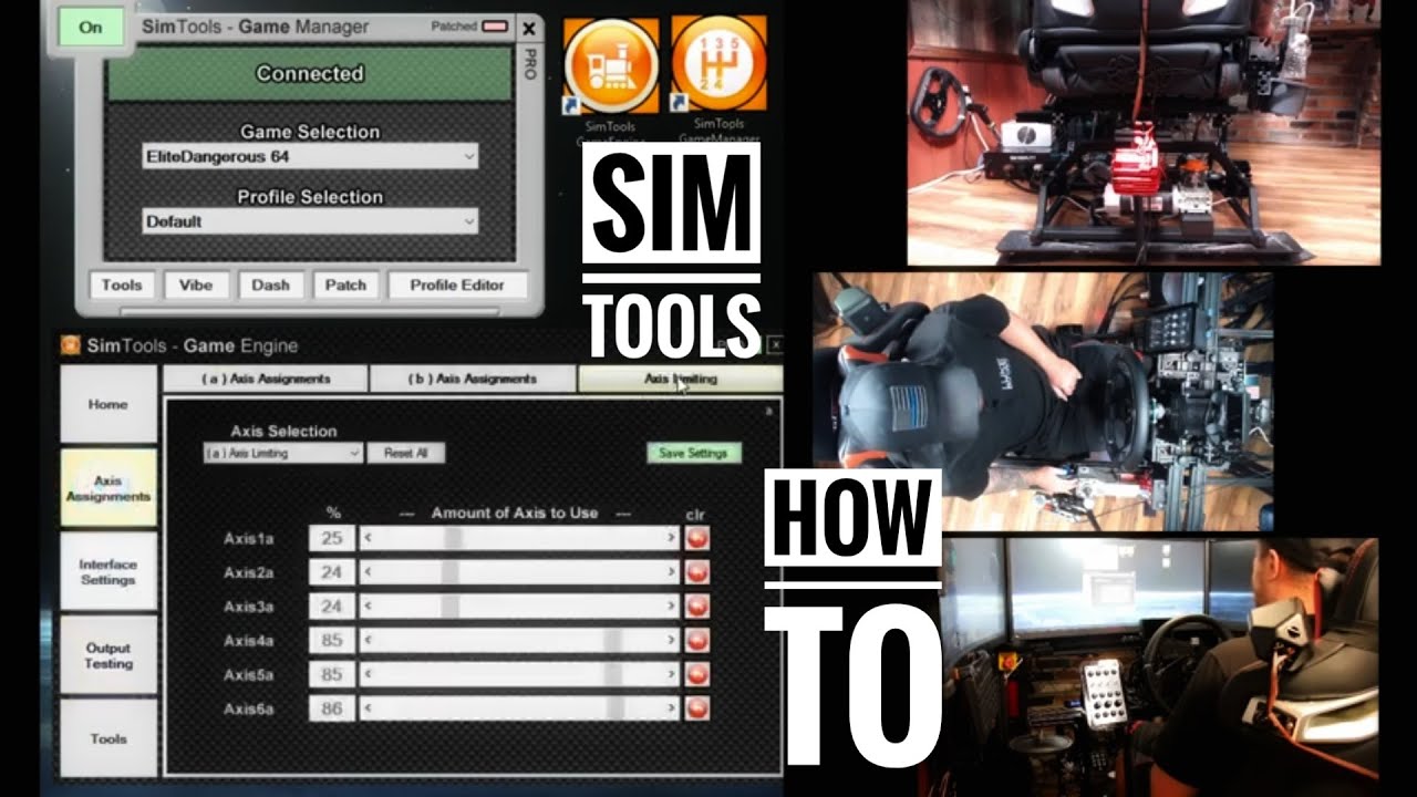 SimTools Motion Testing & Demonstration Sim Tools Simulator Game Engine Manager DOF Reality