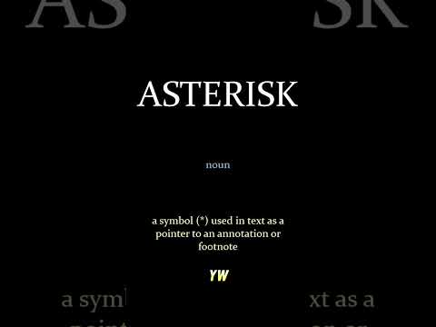 Asterisk #How to pronounce and meaning of the word #learnenglish #vocab #vocabulary #english learn