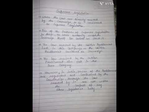 Supreme legislation - legislation as a source of law - source of law #lawnotes #jurisprudence