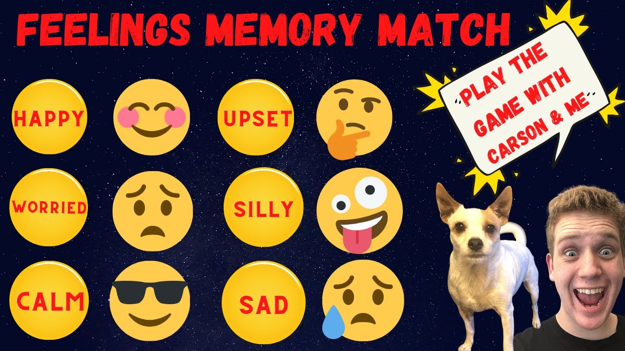 Conversations with Carson: Feelings Memory Match Game