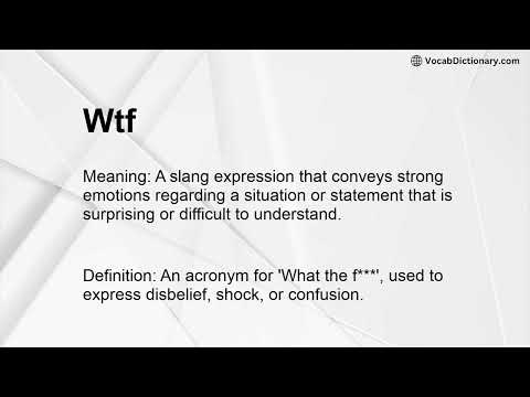 Wtf Meaning