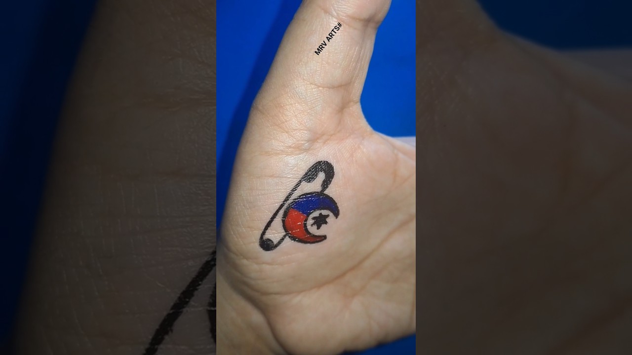 DIY PIN TATTOO 👌❤️🧷 #new #shorts #viral #2k25 #trending #amazingtattoo