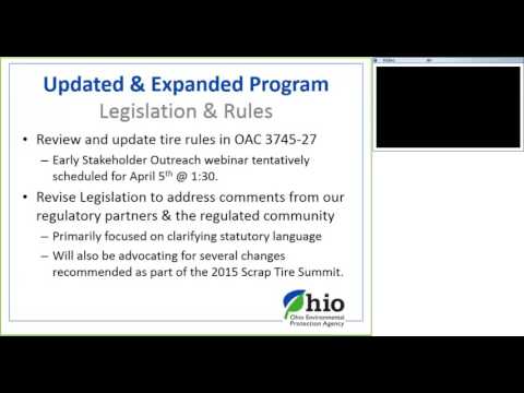 Scrap Tire Program Update, Part 1