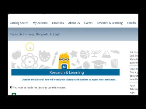 Research & Learning - How to use library databases