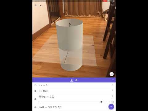 Plotting Points Using CYLINDRICAL COORDINATES: Dynamic Demo in GeoGebra 3D with Augmented Reality