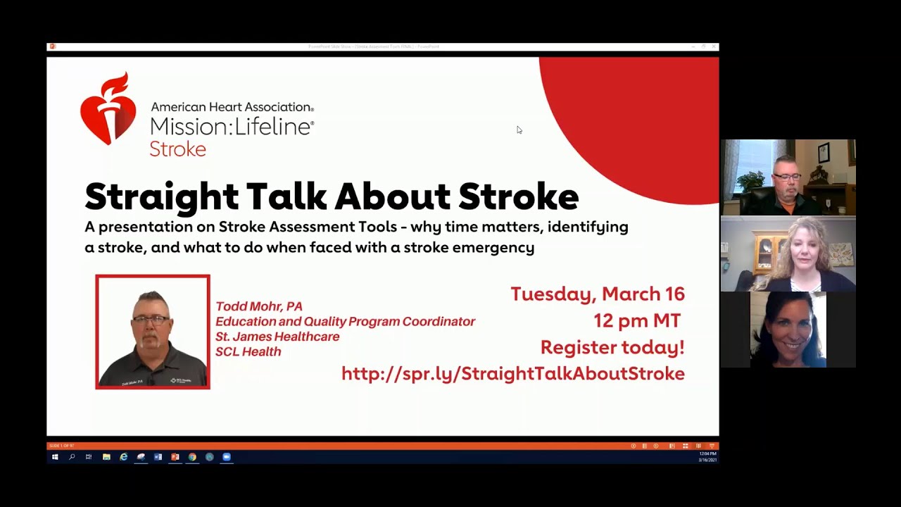 Straight Talk About Stroke - Stroke Assessment Tools