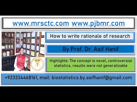 How to write rationale for research