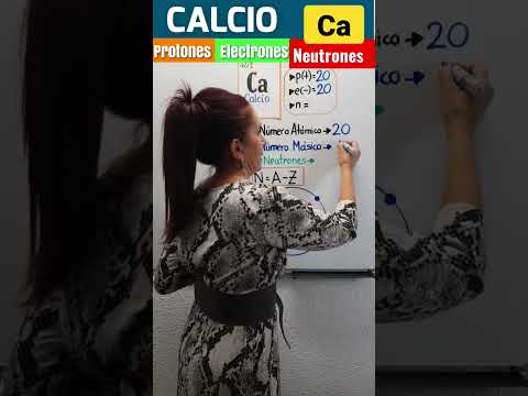 ⚛Calcular protones, electrones y neutrones del CALCIO Z=20⚛ Número Atómico y Másico ⚛Dibujo Atomo