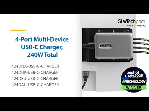 4-Port Multi-Device USB-C Charger, 240W Total | StarTech.com