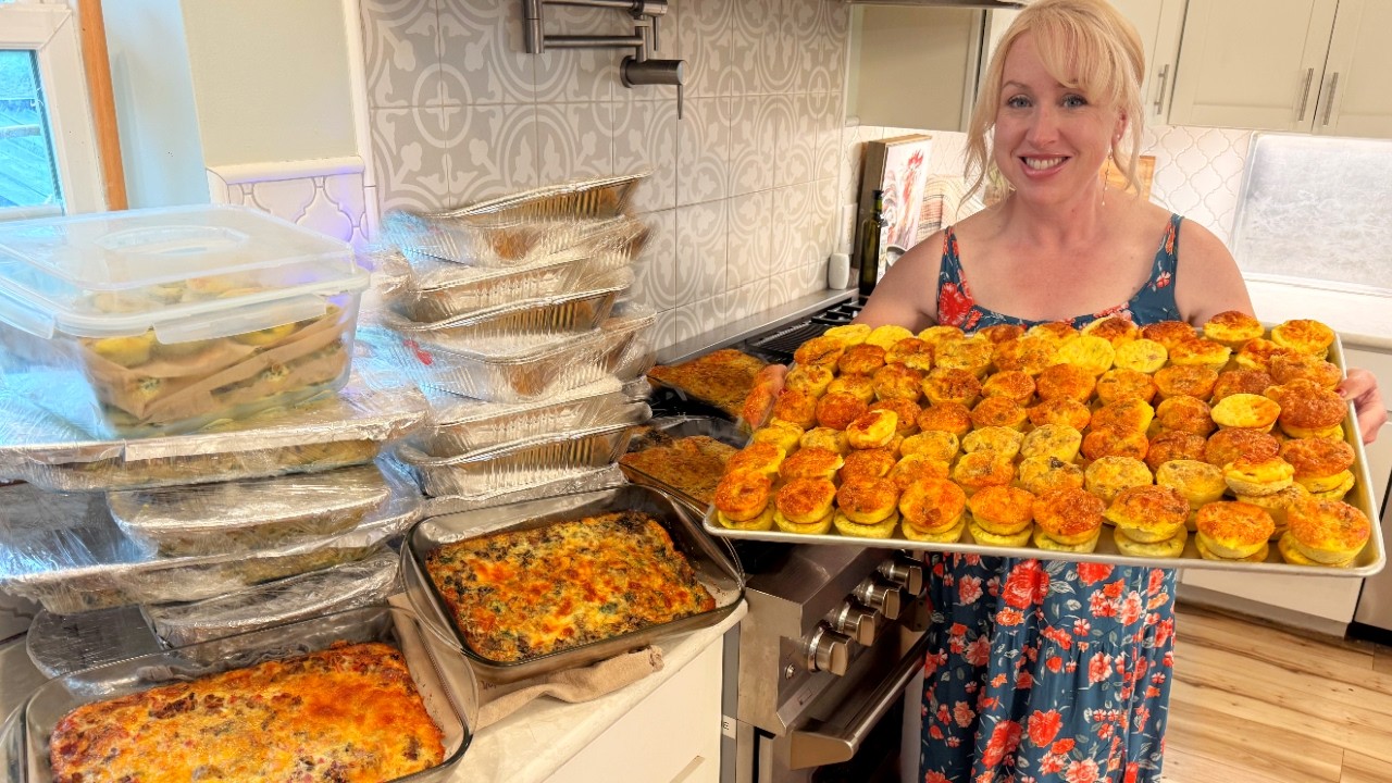 50 MASSIVE Freezer Meals on a Budget | Turning 360 Eggs into MONTHS of Meals for My Family of 10!!