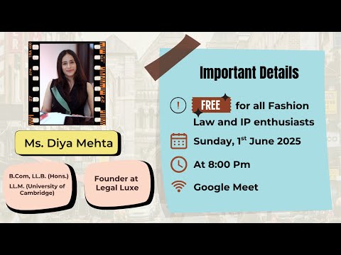 Fashion Law Webinar