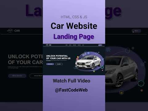 Car Website Using HTML & CSS | Step by Step Tutorial | Fast Code