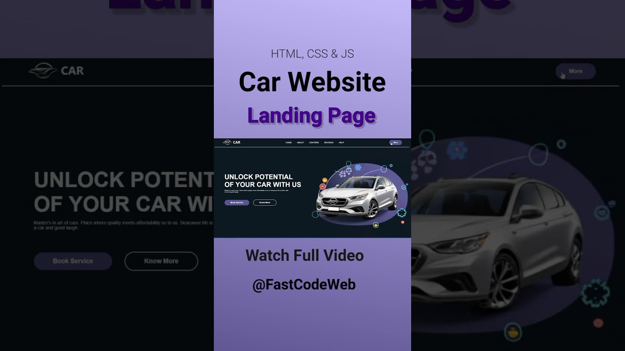 Car Website Using HTML & CSS | Step by Step Tutorial | Fast Code