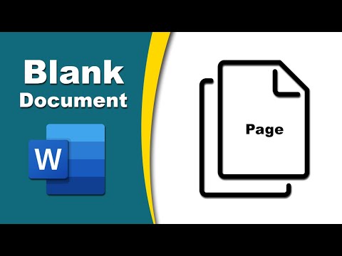How to create new blank document on ms word