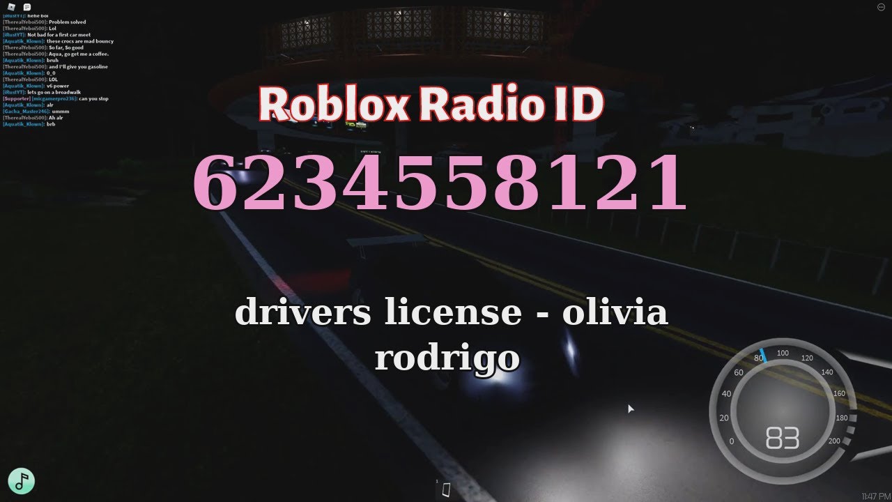 Olivia Rodrigo - Drivers license Roblox ID - Roblox Radio Code