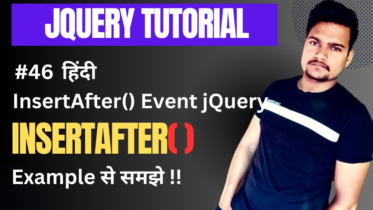 insertAfter() method in jQuery with example