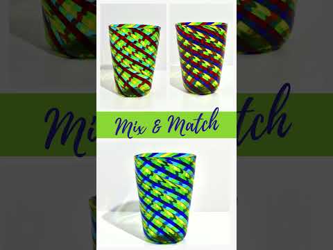 Murano Glass Harlequin Tumblers from My Italian Decor
