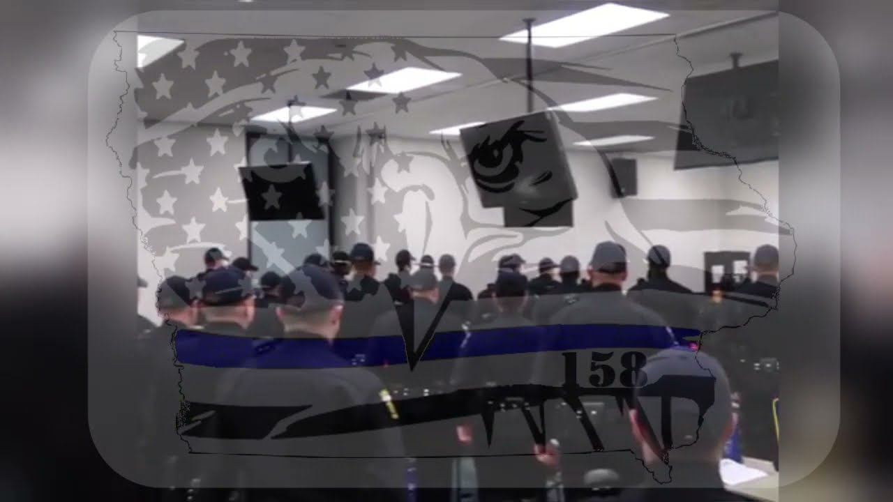 THIN BLUE LINE / IOWA / EAGLE / FLAG COLABORATION.