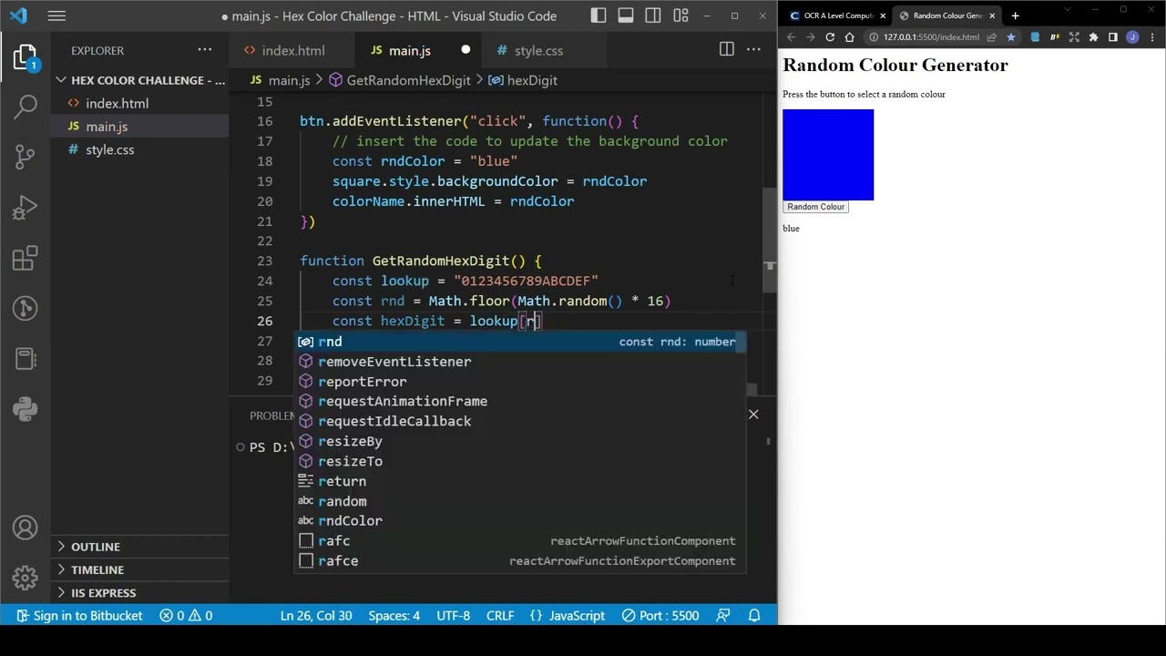Converting pseudo code to HTML, CSS and JavaScript   Part 3   Converting pseudo code to JavaScript