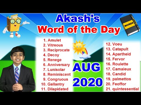 ALL Word of the Days | August 2020 | Compilation | American Pronunciation