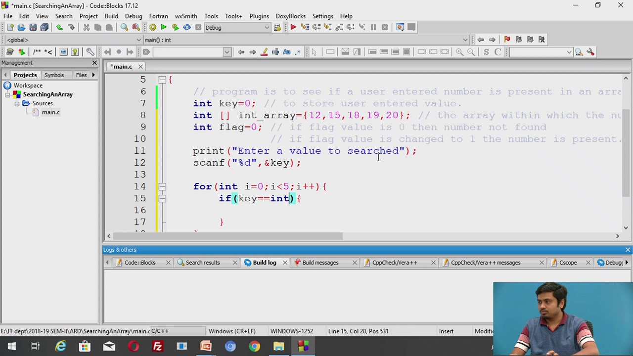Debugging C Code Using CodeBlocks IDE