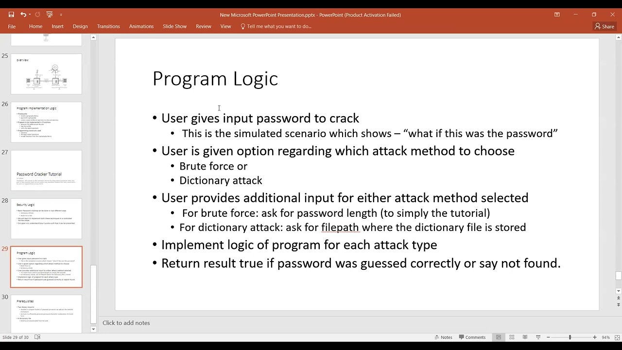 Password Cracker Tutorial implemented in Python