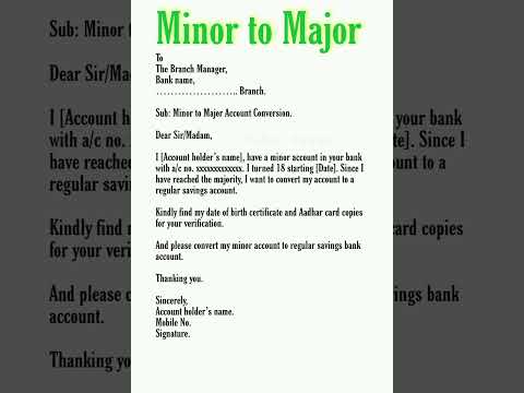 Application for bank account minor to major #education