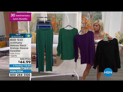 Antthony Bateau Neck BishopSleeve Sweater