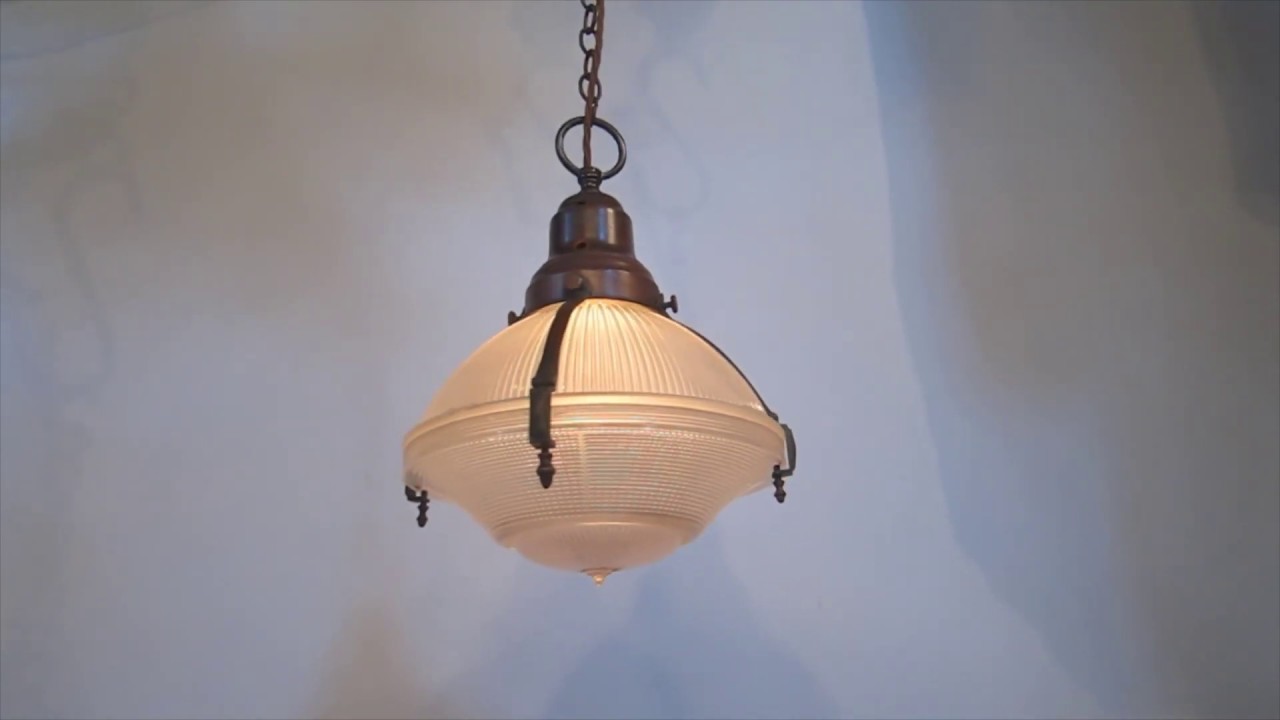 Three piece holophane pendant light - Light 4242