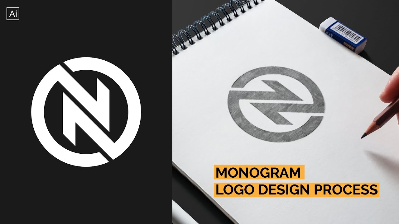 Monogram Logo Design Process From Sketch To Finished