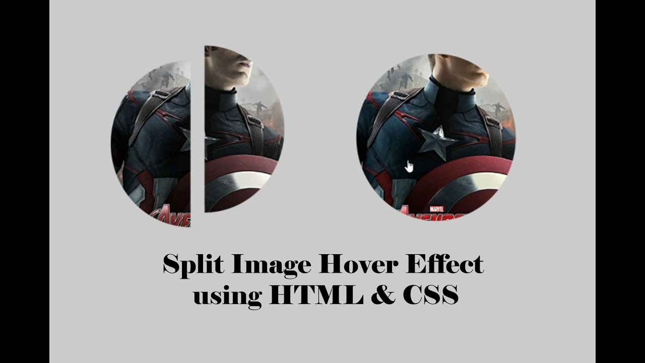 Split Image Hover Effect using pure CSS #css #html #splitimage