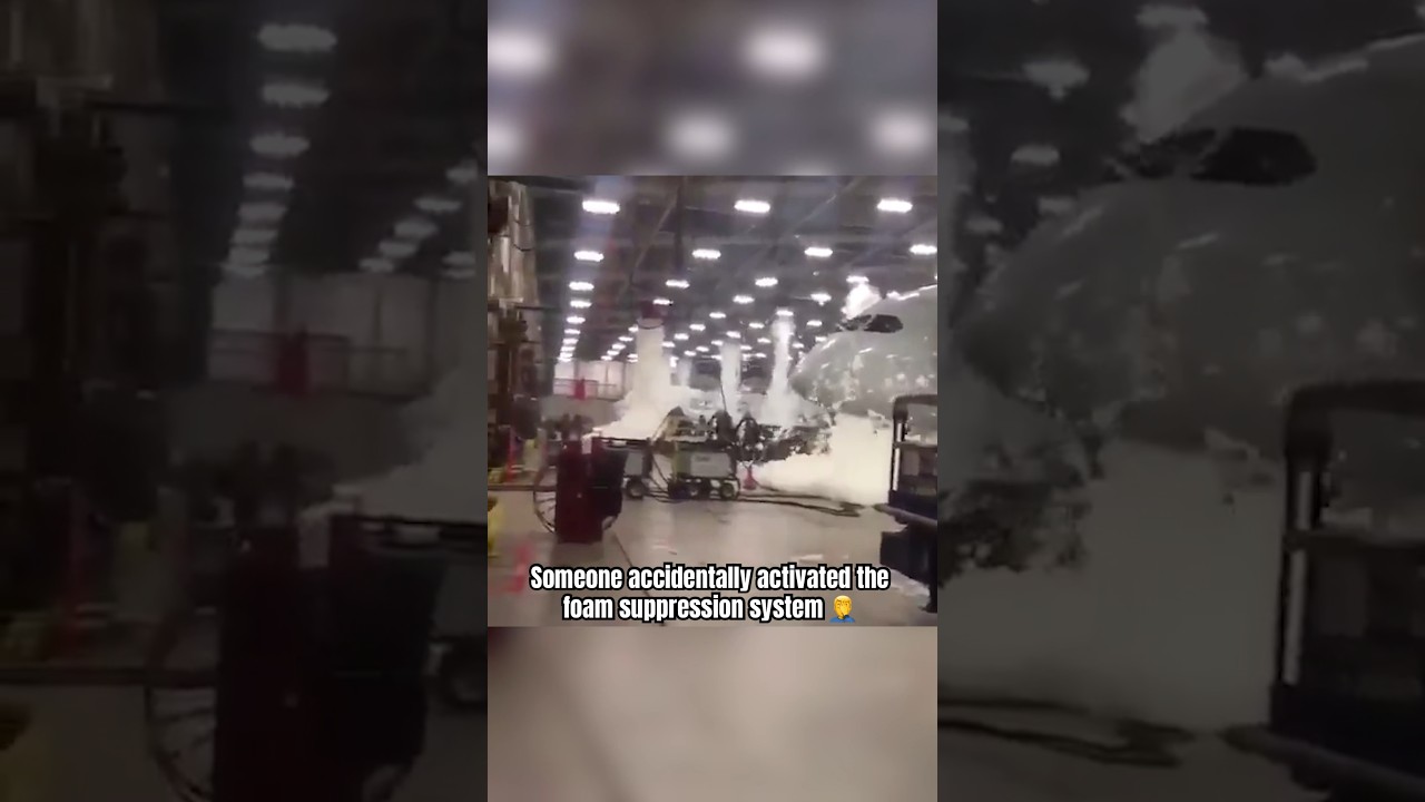 Someone accidentally activated to foam suppression system 🤦‍♂️ #firesafety #foam #fail