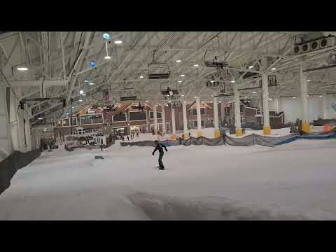 Riding through the terrain park at Big Snow American Dream