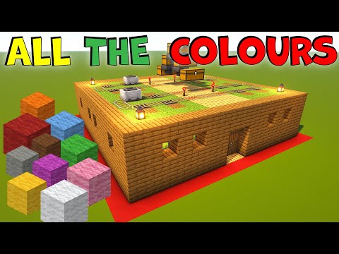 Minecraft Farm Design For EVERY Colour Of Wool