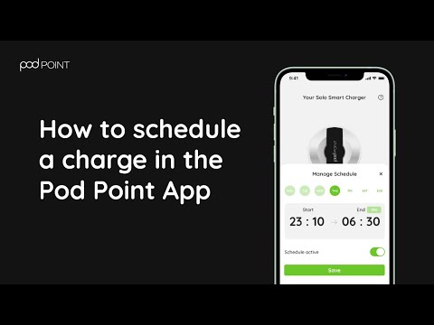 Pod Point App | How to use Charge Scheduling