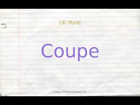How to pronounce coupe