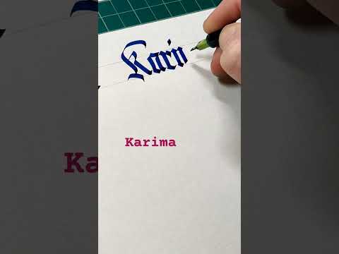 How to write ✍️#karima #name #calligraphy #shorts #fyp