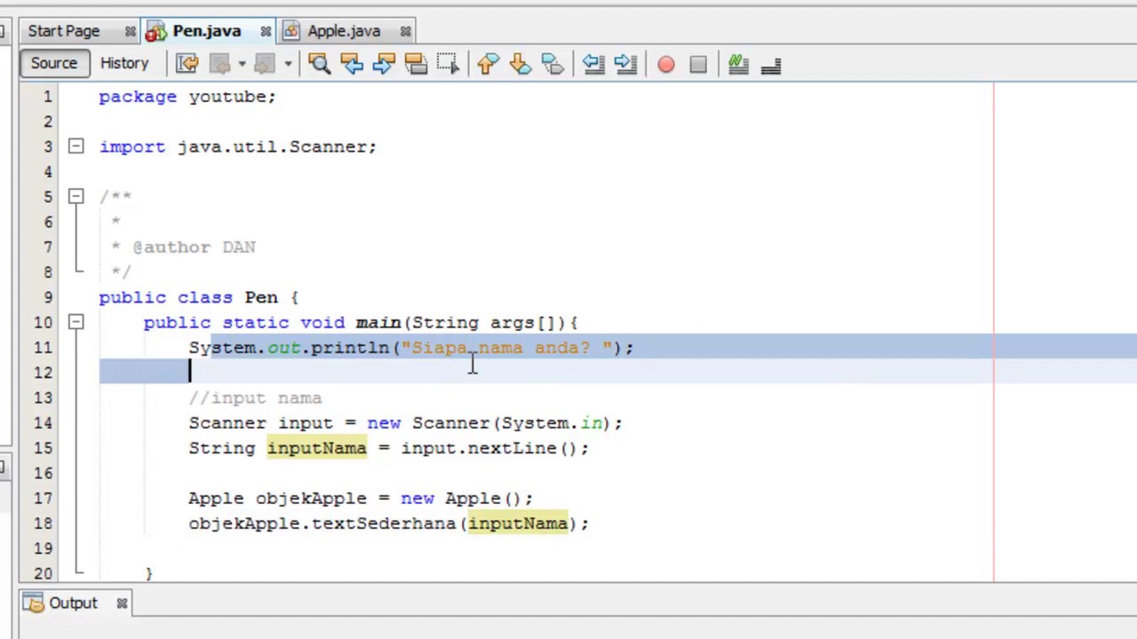 Tutorial Java untuk Pemula (Bahasa Indonesia) - 16 Penggunaan Method Berparameter (Parameter Input)