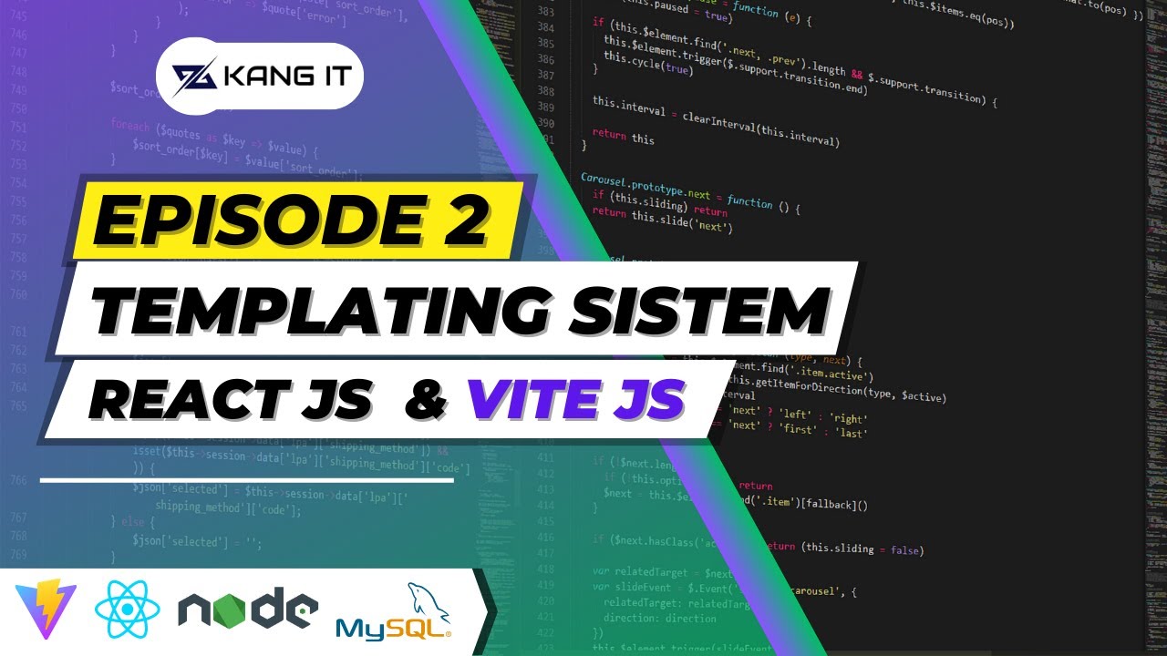 TUTORIAL DASAR DENGAN VITE JS, REACT, NODE EXPRESS & MYSQL - TEMPLATING SISTEM