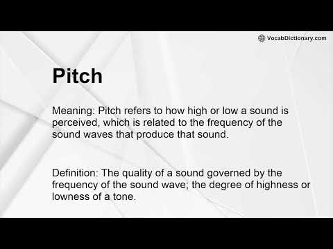 Pitch Meaning