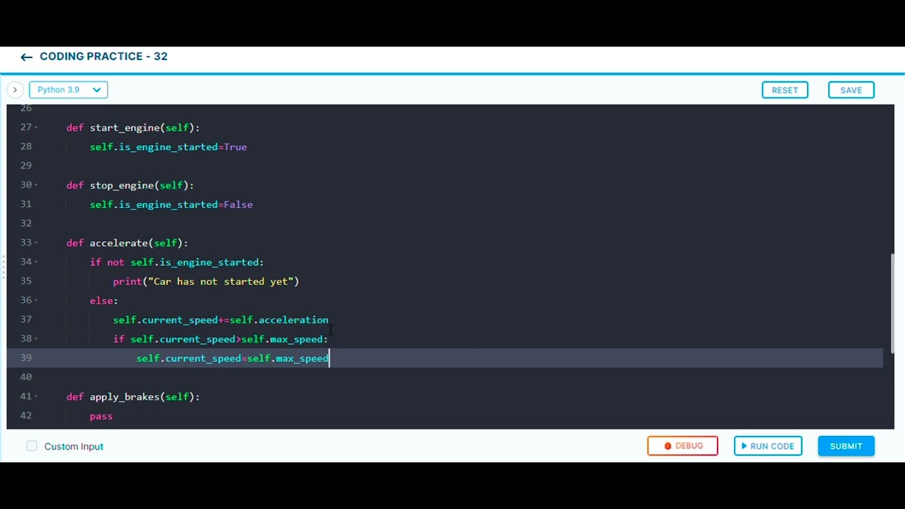 coding practice-32 car5 #python #solutions #coding.