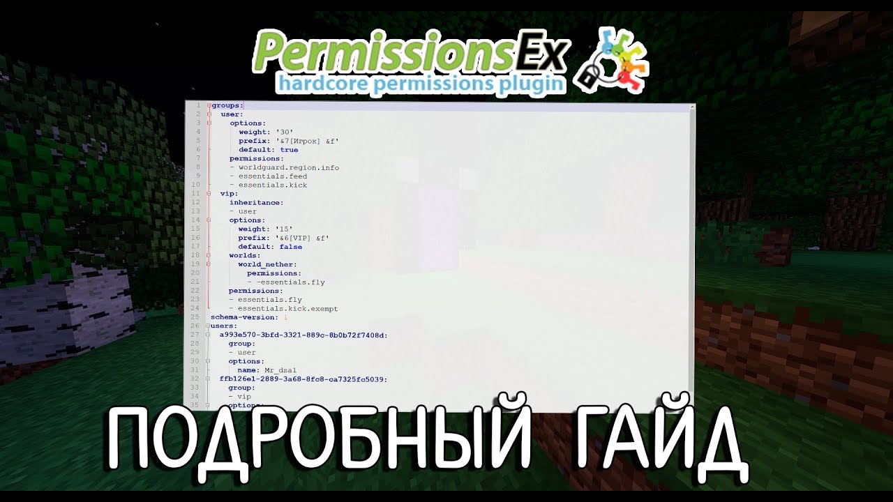 что такое Permissions в Minecraft обновление