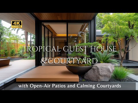 Zen Tropical Retreats: Minimalist Guest Houses with Open-Air Patios and Calming Courtyards