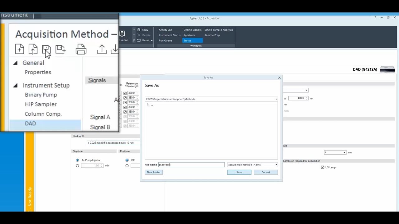 OpenLab CDS for ChemStation Users - Acquisition methods