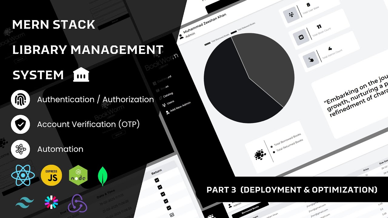 Create Full Stack Library Management System Using Node, Express, React, MongoDB | MERN Stack | Part3