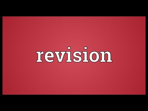 Revision Meaning