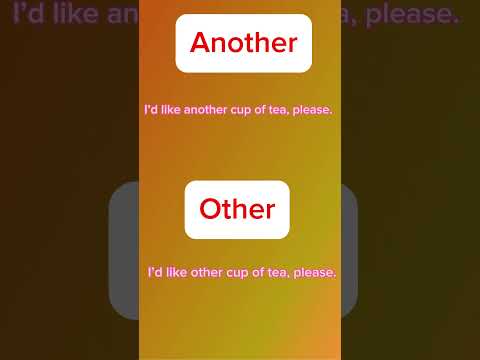 Diferencia entre ANOTHER y OTHER en INGLÉS #clasesingles #languagelearning #english #practicaingles